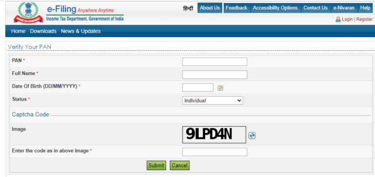 How to find Address from Pan card online ? - Onlineservicess