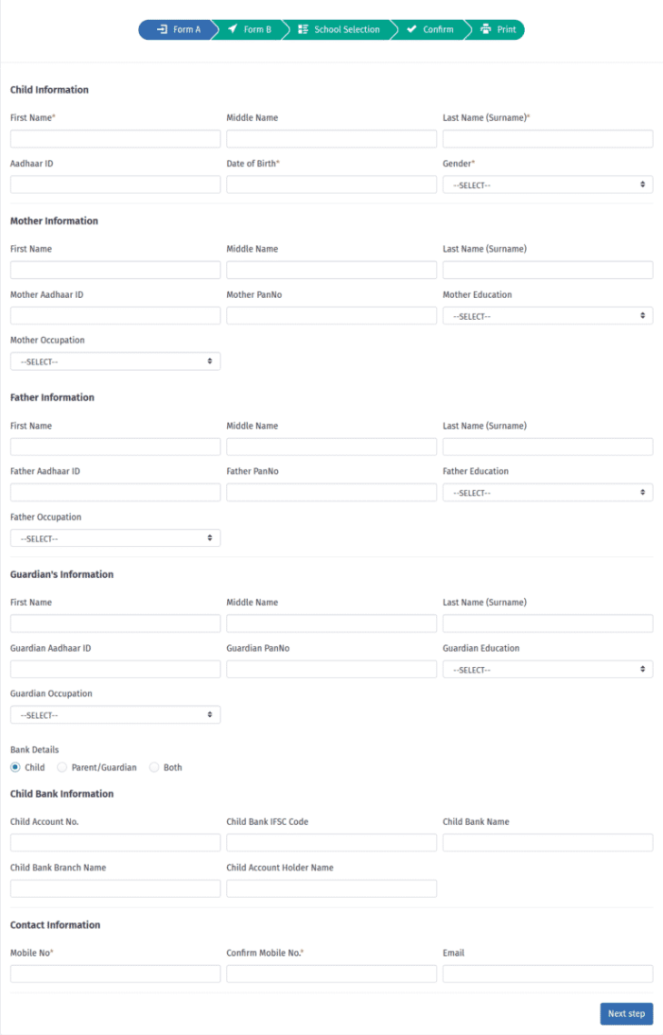 RTE Gujarat - Application, status, admit card - Onlineservicess