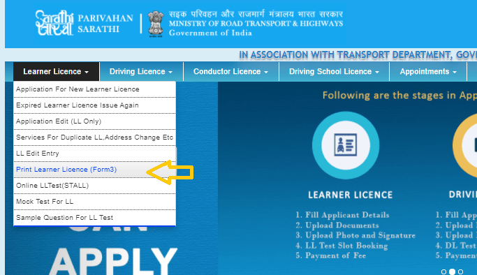 Learning Driving Licence Online Apply Iopstamp