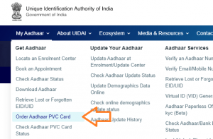 How to Order PVC Aadhar Card and check Status ? - Onlineservicess