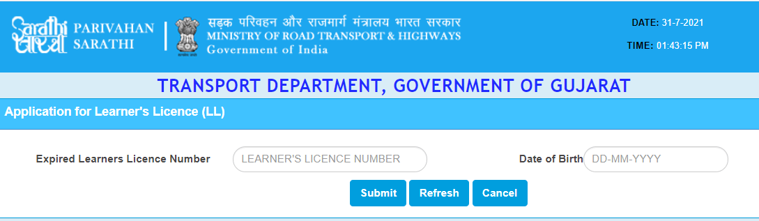 Renewal of Learning Licence online | Parivahan Learner Licence Renew - Onlineservicess