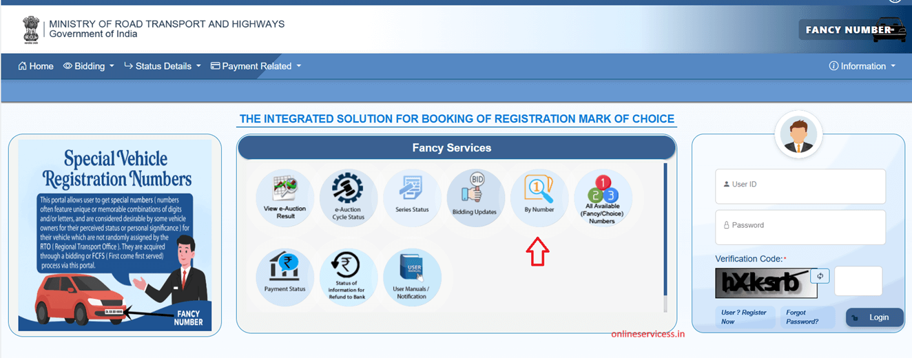 Fancy Number for vehicle - RTO Choice Number availability Check ...