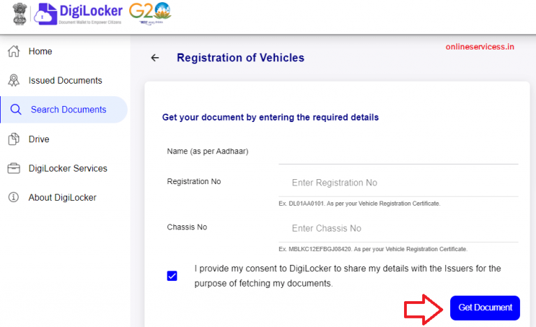 RC Book Download PDF - Print Vehicle Registration Certificate (Guide ...