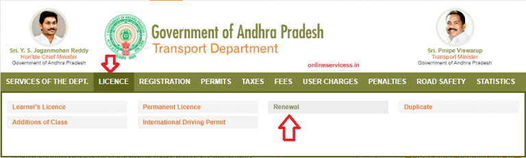 Driving Licence Renewal online in Andhra Pradesh | AP RTO Driving ...