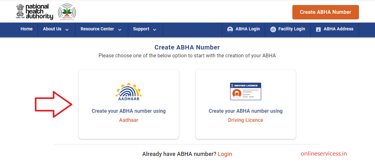 ABHA Card - How to Create ABHA Number online and Download - Onlineservicess
